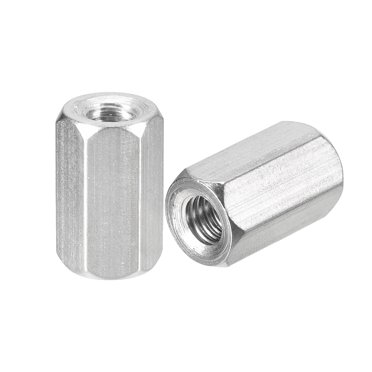 M8 x 1.25-Pitch 9mm Length Coupling Nuts, 6 Pack 304 Stainless Steel ...