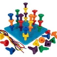 edxeducation Stacking Shape Pegs & Pegboard Set - Walmart.com