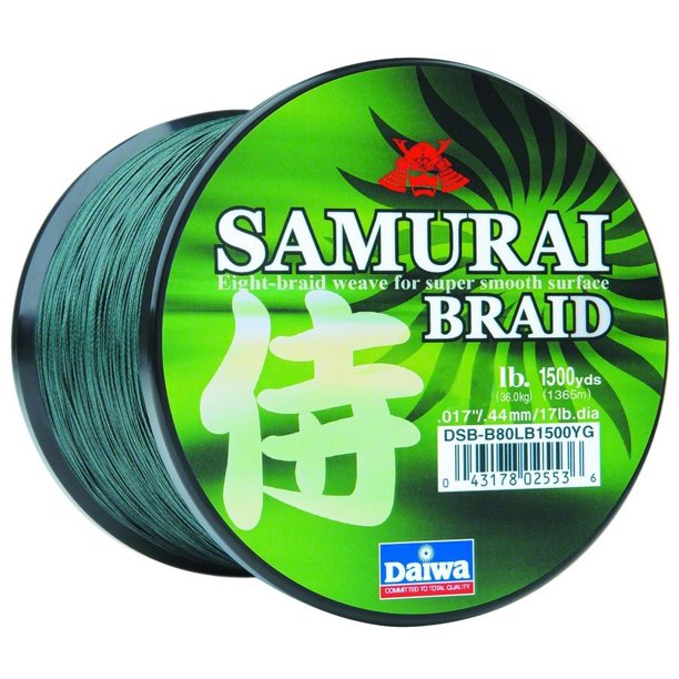 Daiwa Samurai Braid 30Lb 1500yds Green, DSB-B30LBG - Walmart.com ...