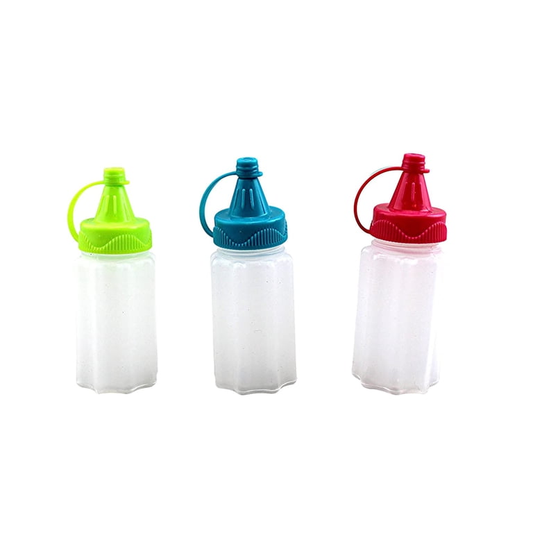 Plastic Condiment Containers BURIUS 16oz Condiment Squeeze Bottles 6 ...