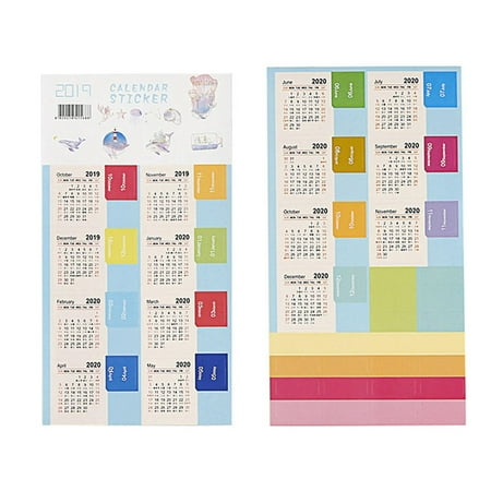 2020 To 2021 Year Calendar Index Sticker Diary Handbook Classification ...