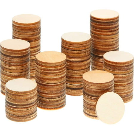 1 Inch Unfini hed Wood Slice Round Di c Circle Wood Piece Wooden Cutout ...