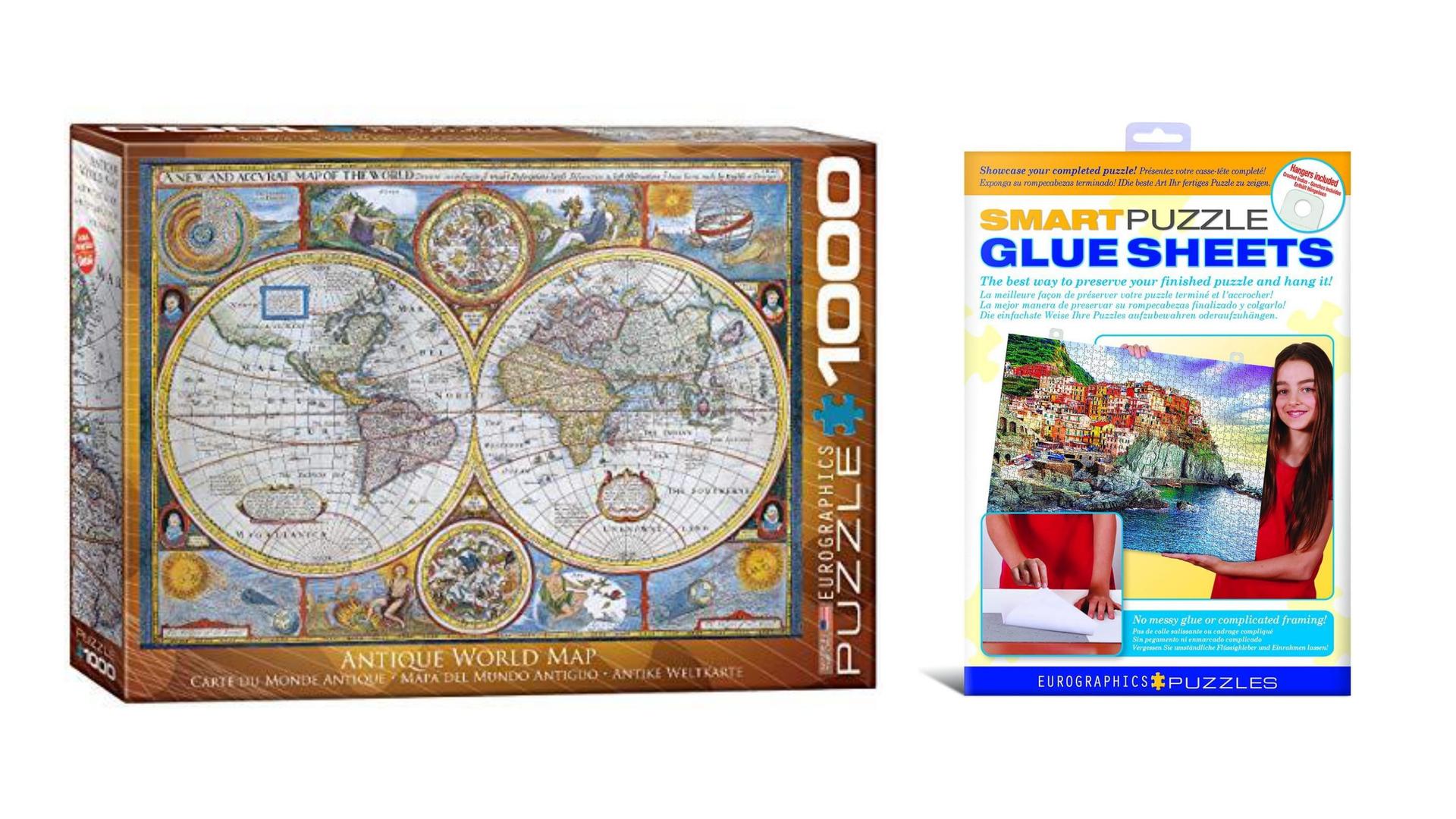 Bundle of 2 |EuroGraphics New and Accurate Map of The World Puzzle ...