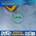Safety Floor Marking Stencil - 24 inch Eye Protection Stencil - 24'' x ...