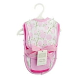 Hudson Baby Infant Girl Cotton Bib and Burp Cloth Set 6pk, Flower, One ...