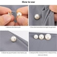 8 Sets 12mm No-sew Pearl Buttons, Detachable Reusable Pins, Fixed ...