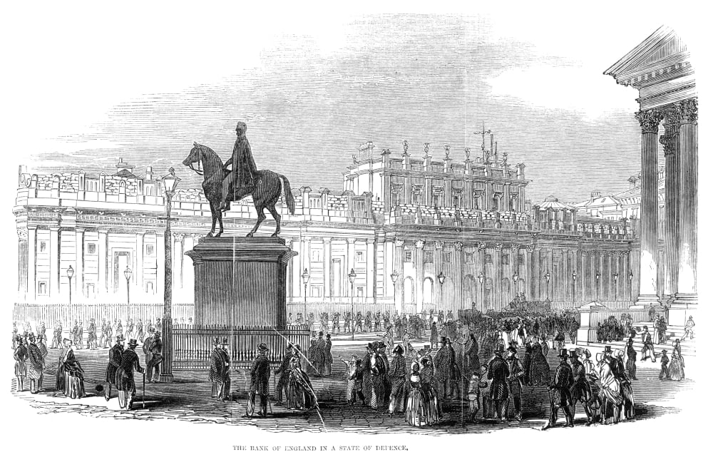 London, England, 1848. /Nthe Bank Of England In A State Of Defence ...