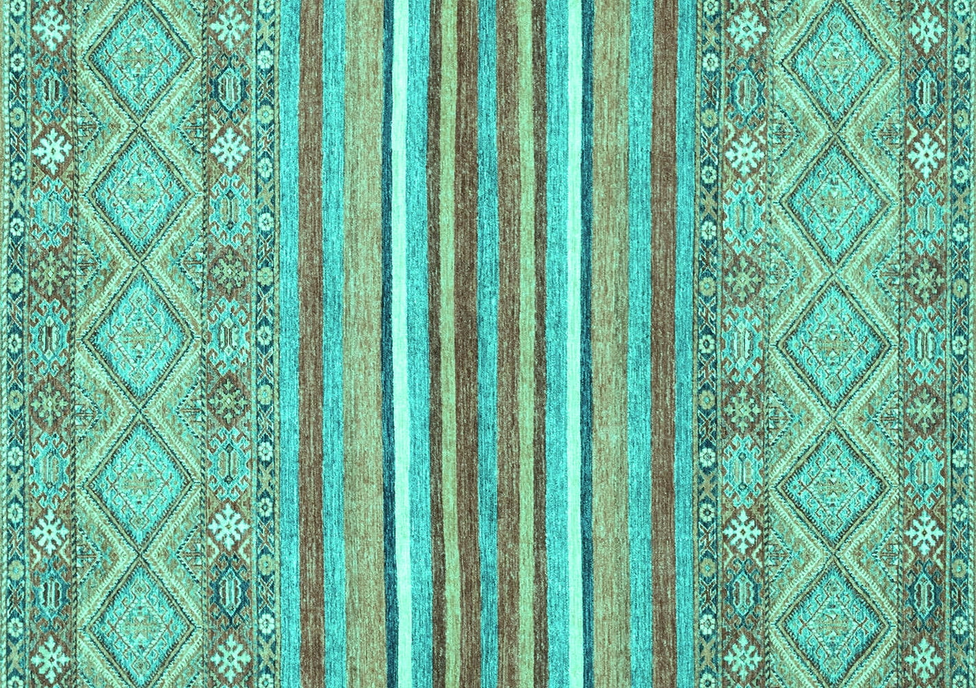 Ahgly Company Indoor Rectangle Abstract Turquoise Blue Modern Area Rugs ...