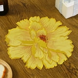 Farfi Beautiful Flower Shape Placemat Exquisite Fine Texture Polyester ...
