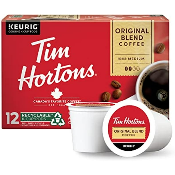 Tim Hortons Original Blend, Medium Roast Coffee, Single-Serve K-Cup ...