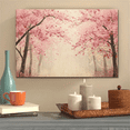 2D Flat, Wooden Frame Painting; Pink Forest Pattern; Suitable for ...