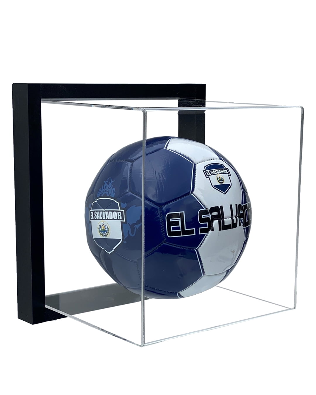 Framed Acrylic Full Size Soccer Ball Display Case UV Protecting Secure ...