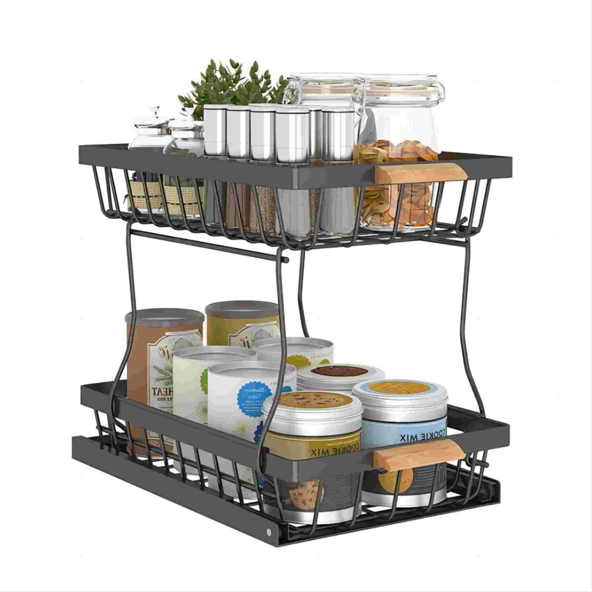 Tier Stackable Bathroom Organizer Pull-Out Sliding Drawer, Kitchen ...