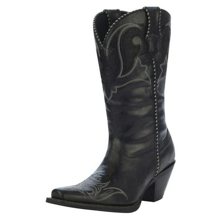 Durango - Durango Western Boots Womens 11" Crush Peek a Boots Black ...