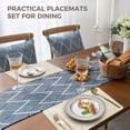 Vinyl Faux Leather Place Mats Set of 8 Beige Indoor Outdoor Table Use ...