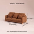 Luxury Miniature Sofa Model Figure Three Seat Couch Figurine for 1/12 ...