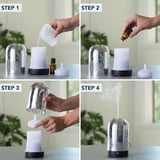 Airome 100 mL Ultrasonic Essential Oil Diffuser, Jasmine, Grey ceramic ...