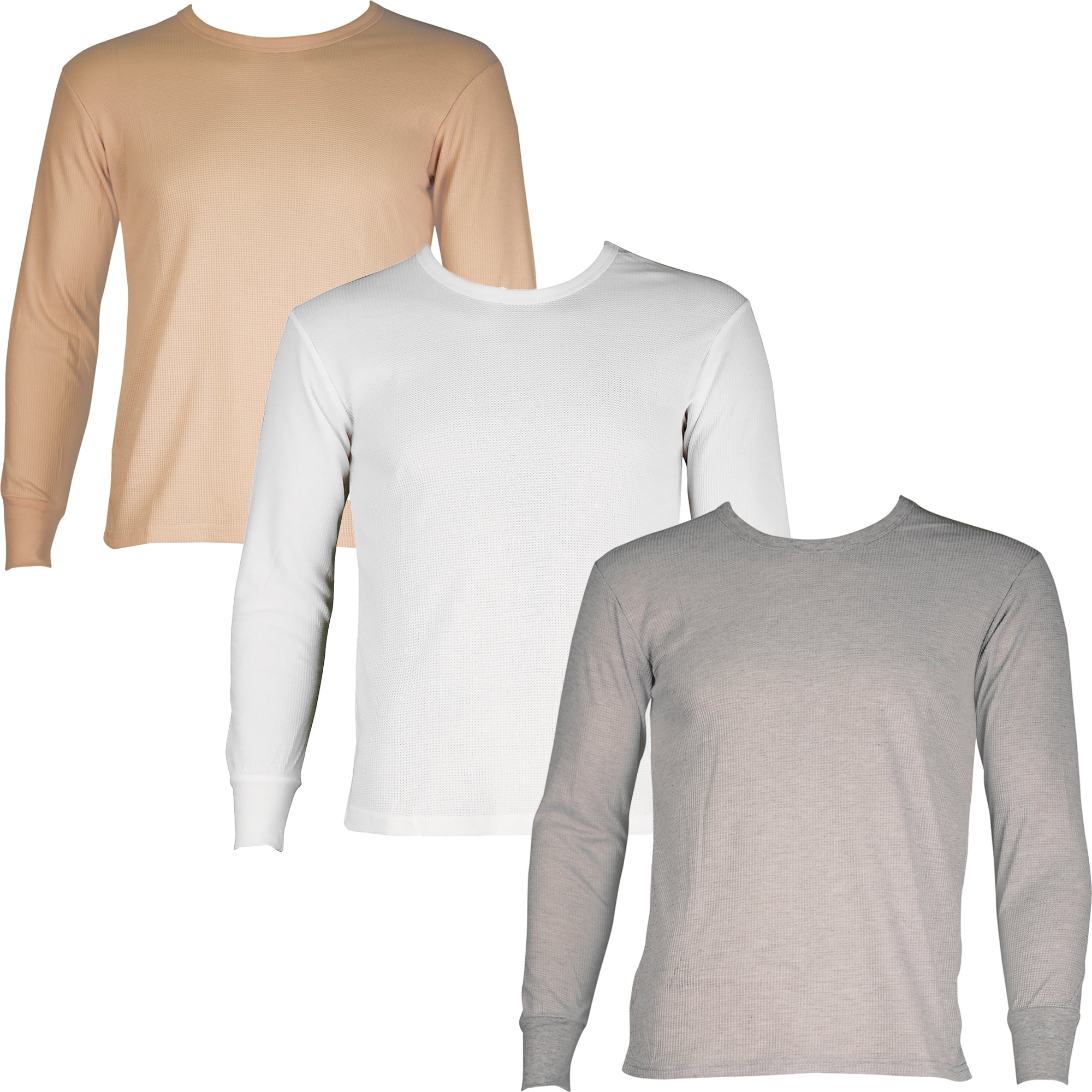 SLM Men's Thermal Undershirt Waffle Knit Lightweight Base Layer ...