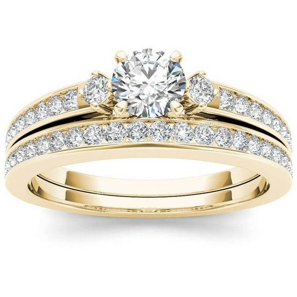 Imperial Diamond 1 Carat T W Diamond Three Stone 14kt Yellow Gold
