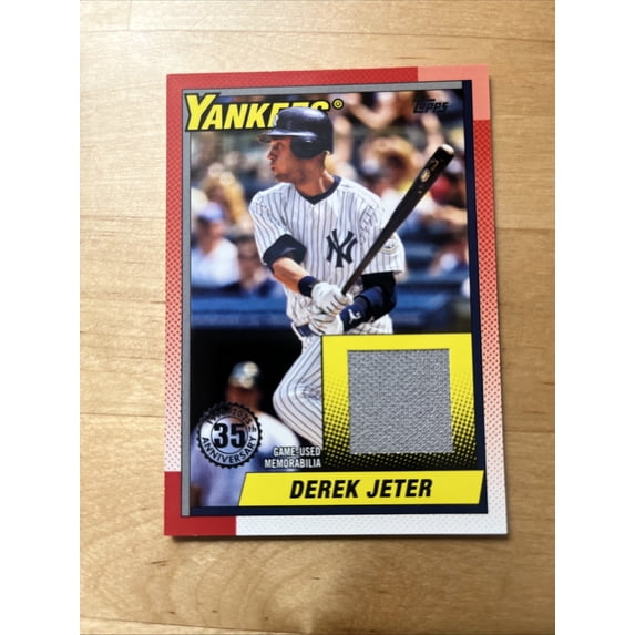 2025 Topps Derek Jeter #T90R-DJ 1990 Relic Game Used Short Print Patch ...