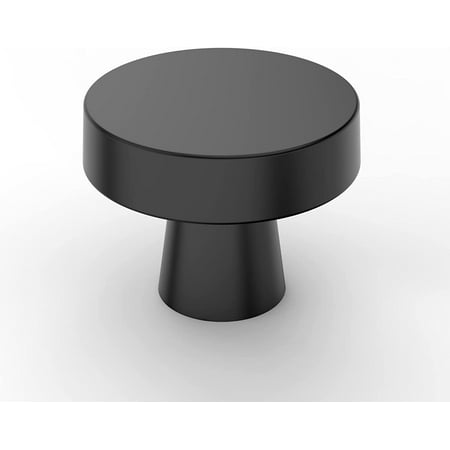 LAICAIW 10 Pack Matte Black Kitchen Cabinet Knobs Round Dresser Knobs ...