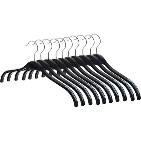 Natural Wooden Hotel Style Security Clothes Hangers - 10 Pack, Metal ...