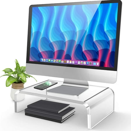 Acrylic Monitor Stand, Monitor Riser/Computer Stand Sturdy and ...