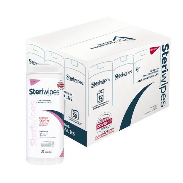 Toallitas Húmedas Desinfectantes Steriwipes Floral 600 Toallas ...