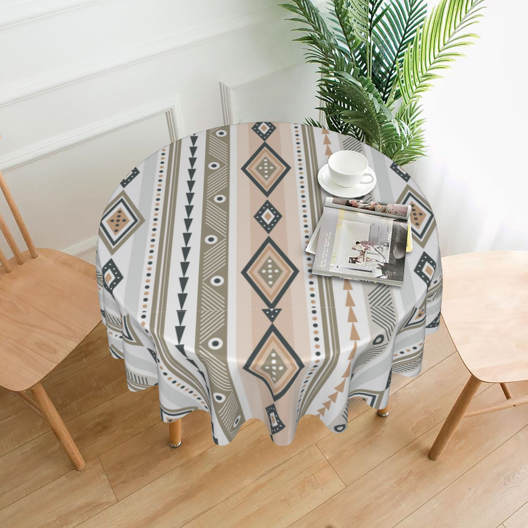 ZICANCN Round Table Cloths 60 Inch, Bohemian Fancy Stylish Table Cover ...