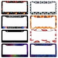 2pcs Red Lips Aluminum Tags Frames Premium License Plate Frames Solid ...