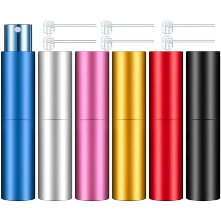 6 Piece 10 ml/ 0.3 oz Travel Cologne Bottle Portable Cologne Atomizer ...