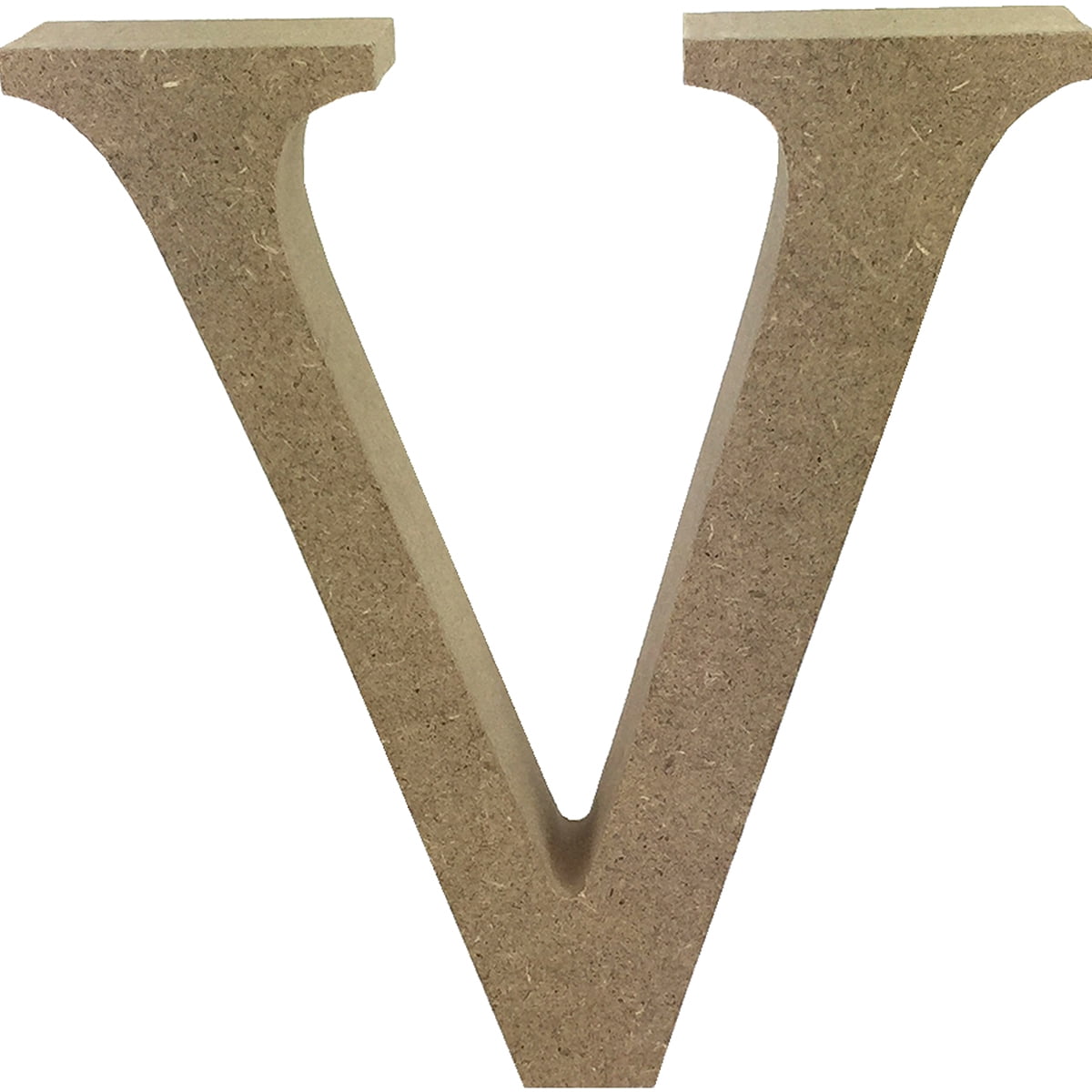 Smooth MDF Blank Shape-Serif Letter V - Walmart.com