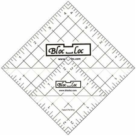Bloc Loc~Half Square Triangle Ruler Set #6~ 2.5''and 4.5'' Acrylic ...