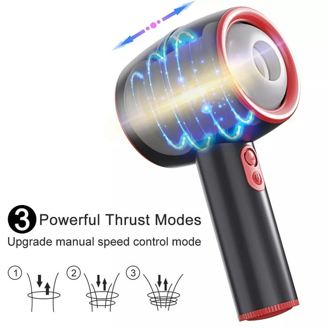 TLUDA Automatic Telescopic Male Masturbator Cup Double Channel Mens ...
