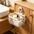 Storage Basket Iron Mesh Non-Perforated Wall Mounted Strong Suction Cup ...