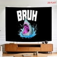A shark BRUH meme-themed decorative tapestry is perfect for decorating ...