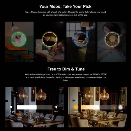 dodocool B02 F-ST64 Wi-Fi Smart LED Filament Bulb 60W Equivalent ...