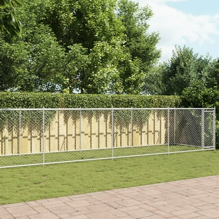 vidaXL Dog Cage Grey Galvanized Steel Large Durable Dog Cage - Walmart.com