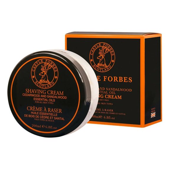 Castle Forbes Cedarwood & Sandalwood Essential Oil Shaving Cream for ...