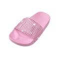 Abomasnow Womens Slides House Slippers Rhinestone Glitter Slides Cute ...