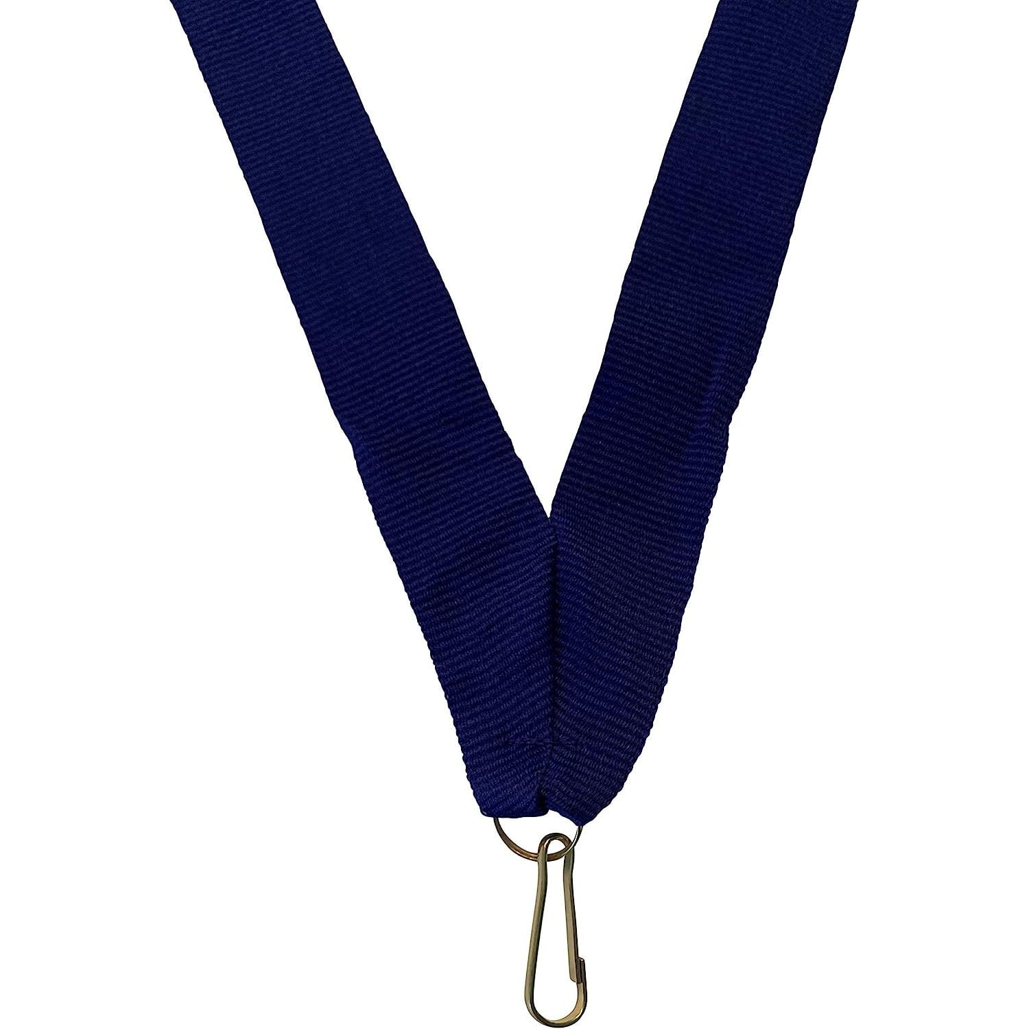 Blue Neck Ribbons for Medals with Snap Clips Flat Lanyard Award (Pack ...