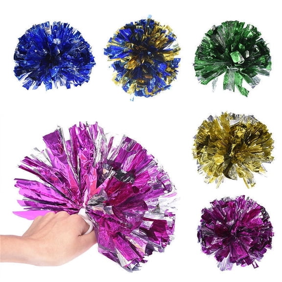 Raindrops Hemoton 12pcs Cheerleading Pom Poms with Metallic Foil ...