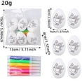Easter Egg Painting Kit Paintable Flocking Eggs DIY White Easter Eggs ...