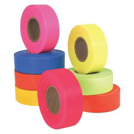 IPG Flagging Ribbon, 1.18" x 50 yd, Pink Glow (Single Roll) 1.18" x 50 ...