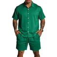BRANROY Men's Summer Outfits 2 Piece - Lightweight Collar Short Set ...