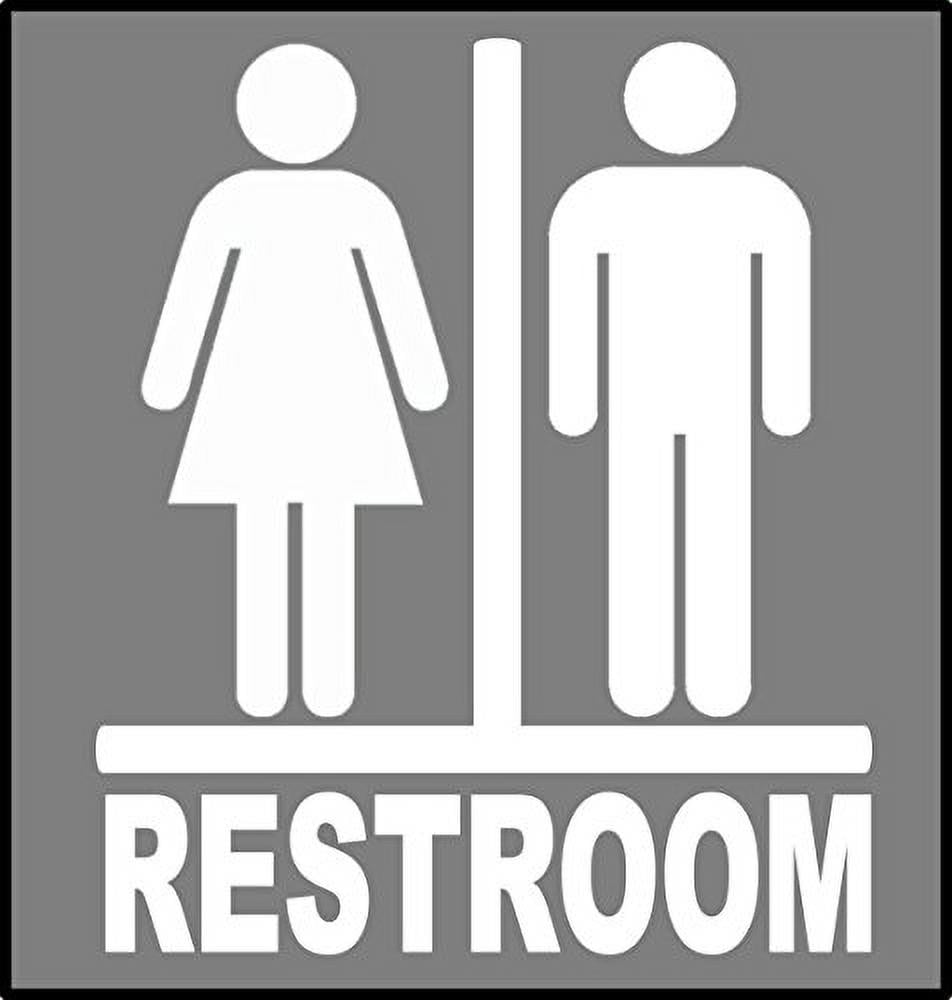 Transgender Restroom *J376* white sign sticker decal business door 6x7 ...