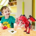 Growsly RC Dinosaur Large Size Red Dragon Toy with Roaring, Spraying ...
