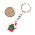 Christmas Resin Kechain with Iron Split Key Rings House Platinum 8.6cm ...