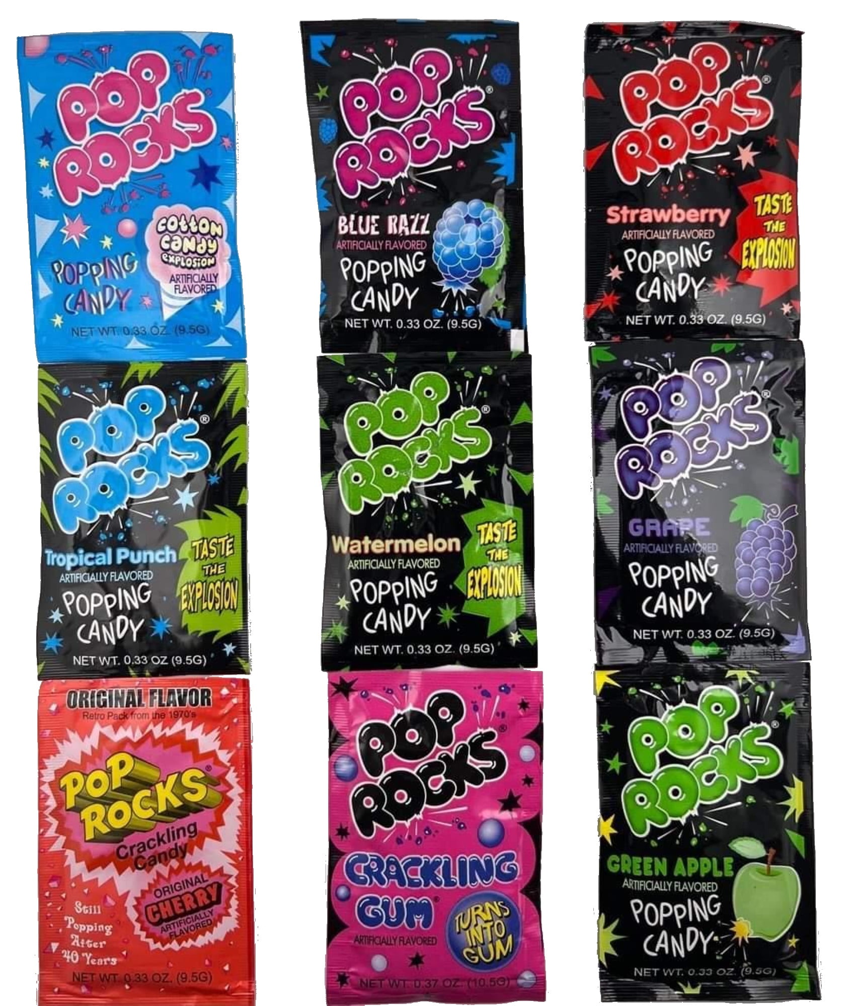 Pop Rocks Candy Bulk 9 Flavor Variety Pack by Inspired Candy. PopRocks ...