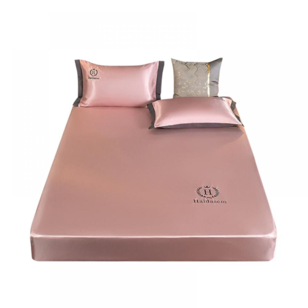 3 Piece Luxury Satin Silk Sheet Set Deep Pocket Twin Full Queen King